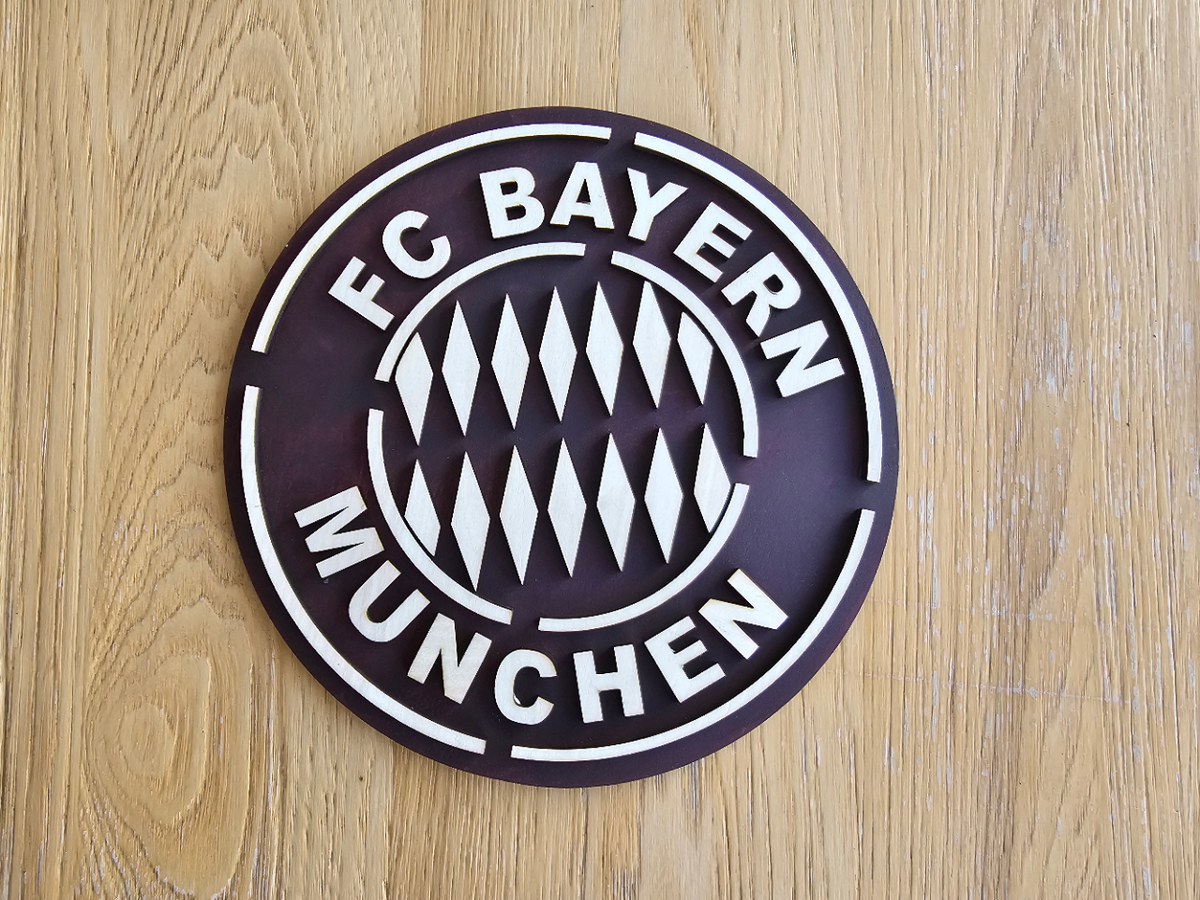 Bayer München FC Laser Cut 3D Wanddeko handbemalen Handmade| MFH 3D ...